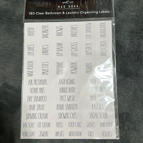 Rae Dunn | Office | Nwt Rae Dunn Clear Bathroom And Laundry Organizing ...